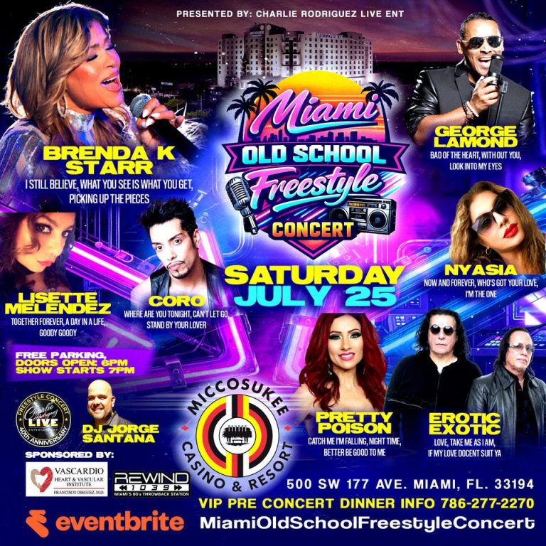 MIAMI OLD SCHOOL FREESTYLE CONCERT 2026 - Freestyle Music Events